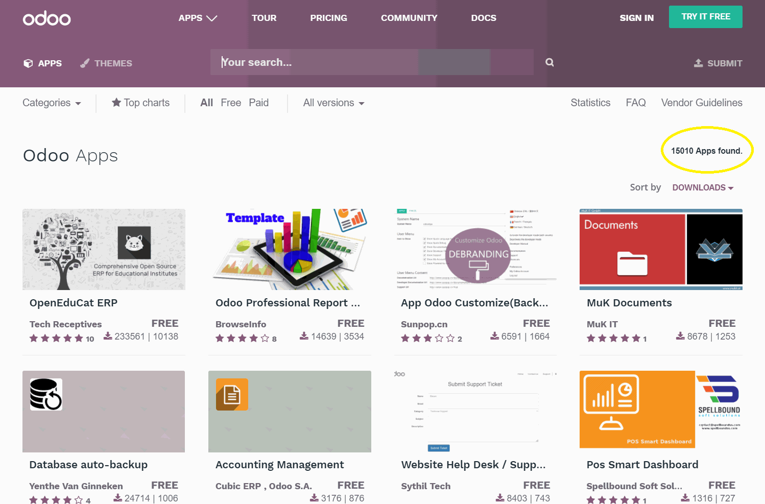Over 15 000 Apps in Odoo App Store | Unkkuri Oy